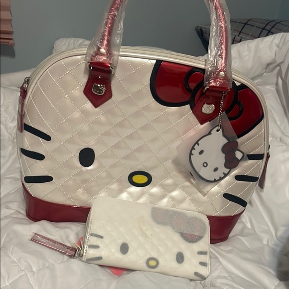 Hello Kitty | Bags | Loungefly Hello Kitty Alma Bag And Wallet Set With ...